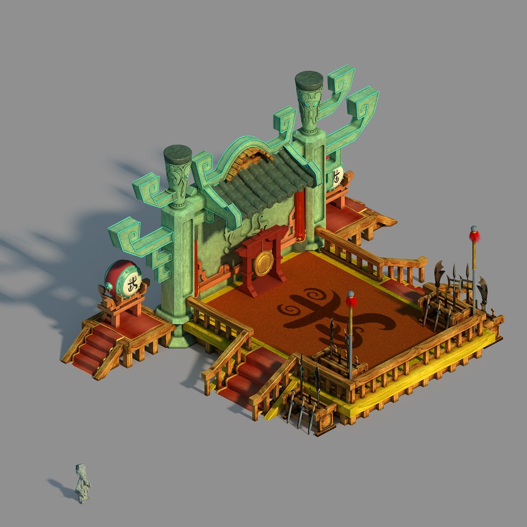 Gang building - martial arts 3D model - TurboSquid 1452383