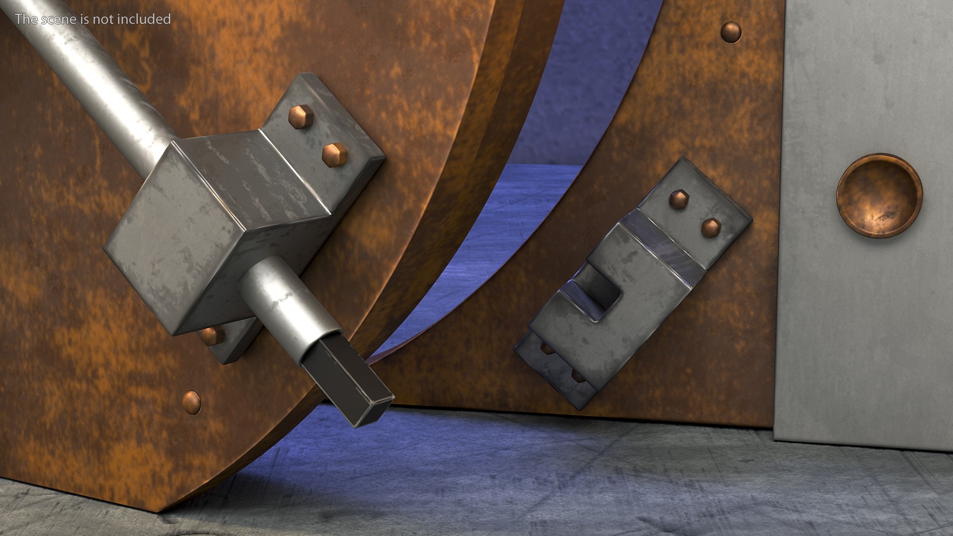 3D Antique Round Bank Vault Door Model - TurboSquid 1848638