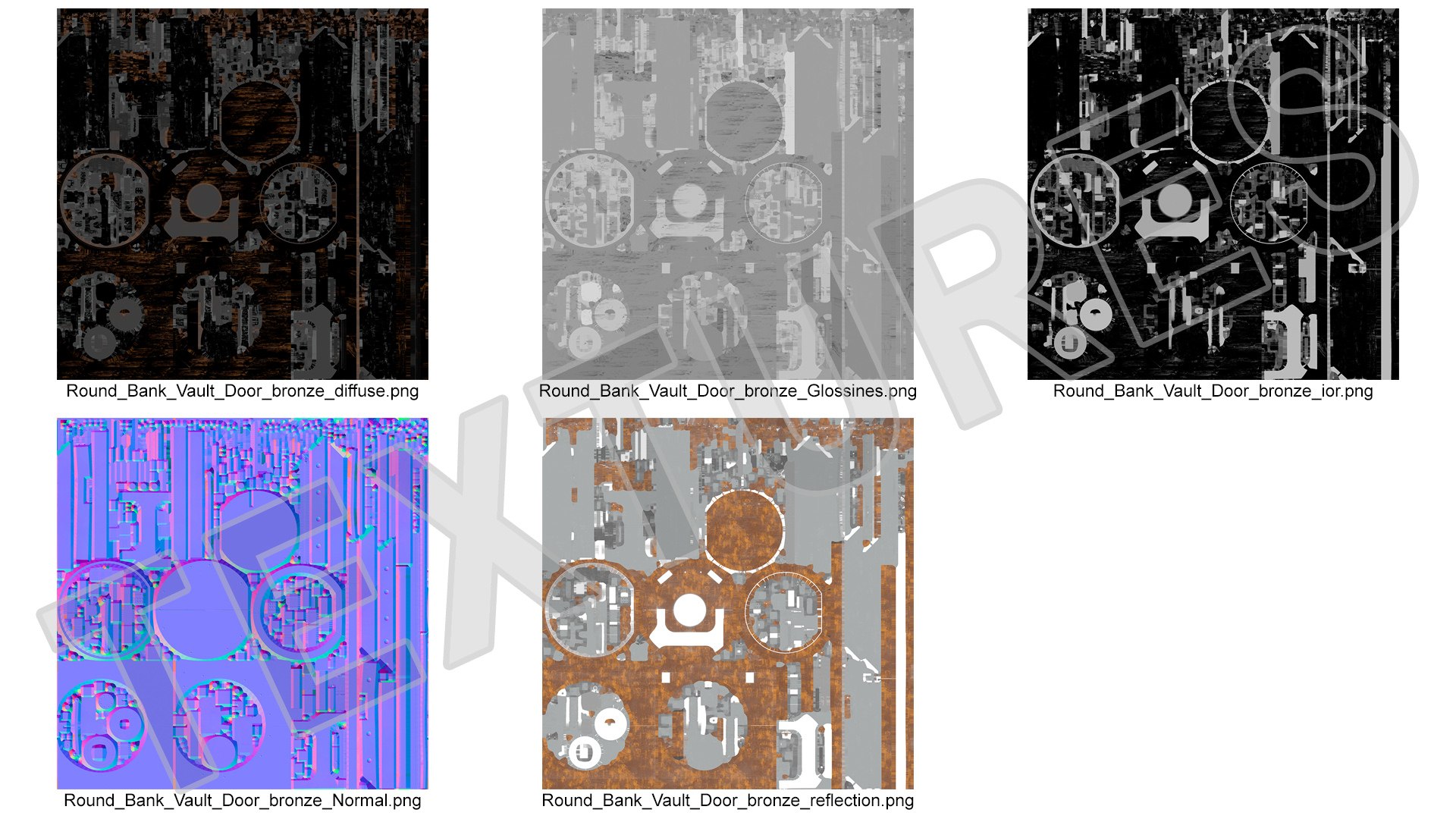 3D Antique Round Bank Vault Door Model - TurboSquid 1848638