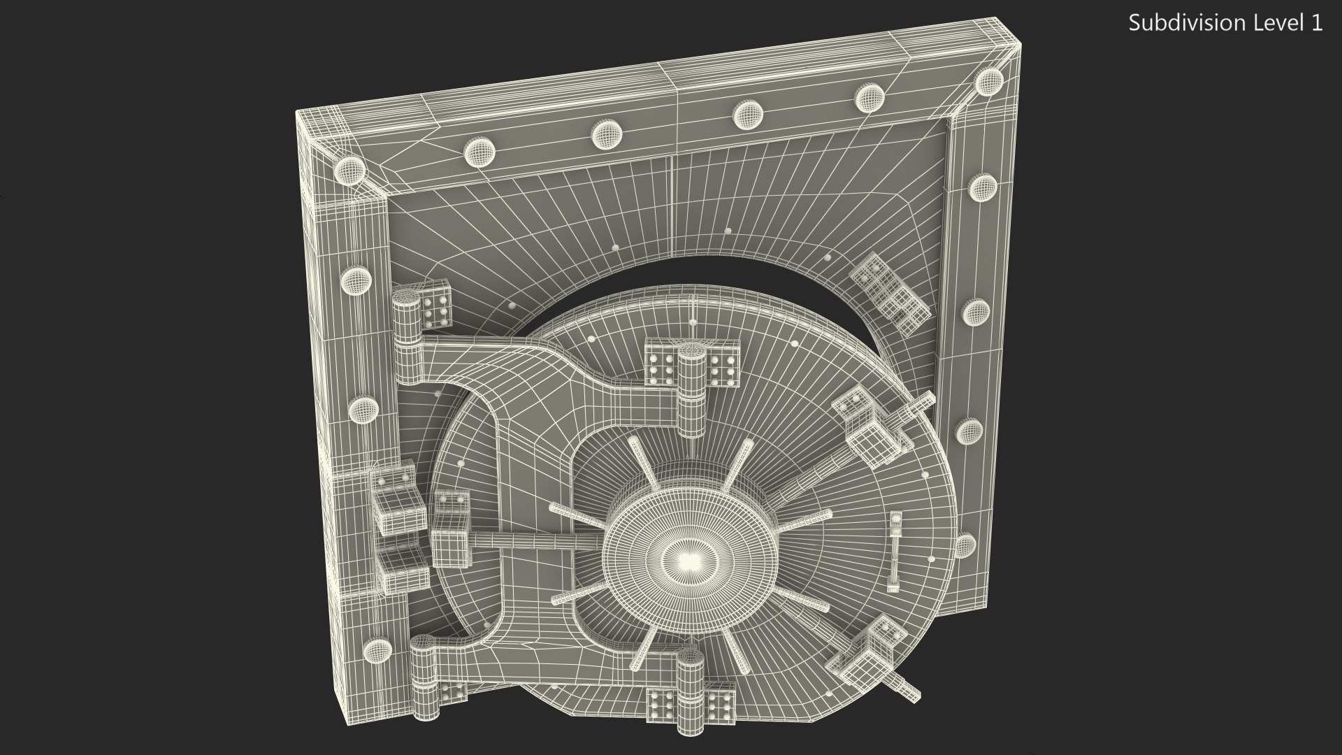3D Antique Round Bank Vault Door Model - TurboSquid 1848638