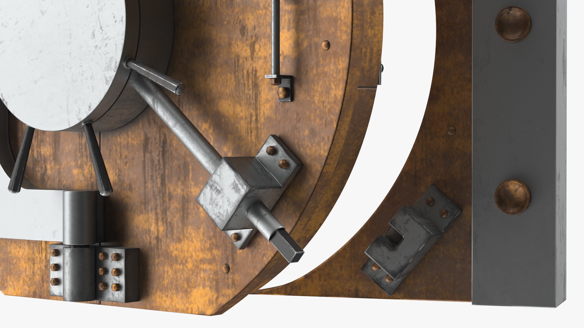 3D Antique Round Bank Vault Door Model - TurboSquid 1848638