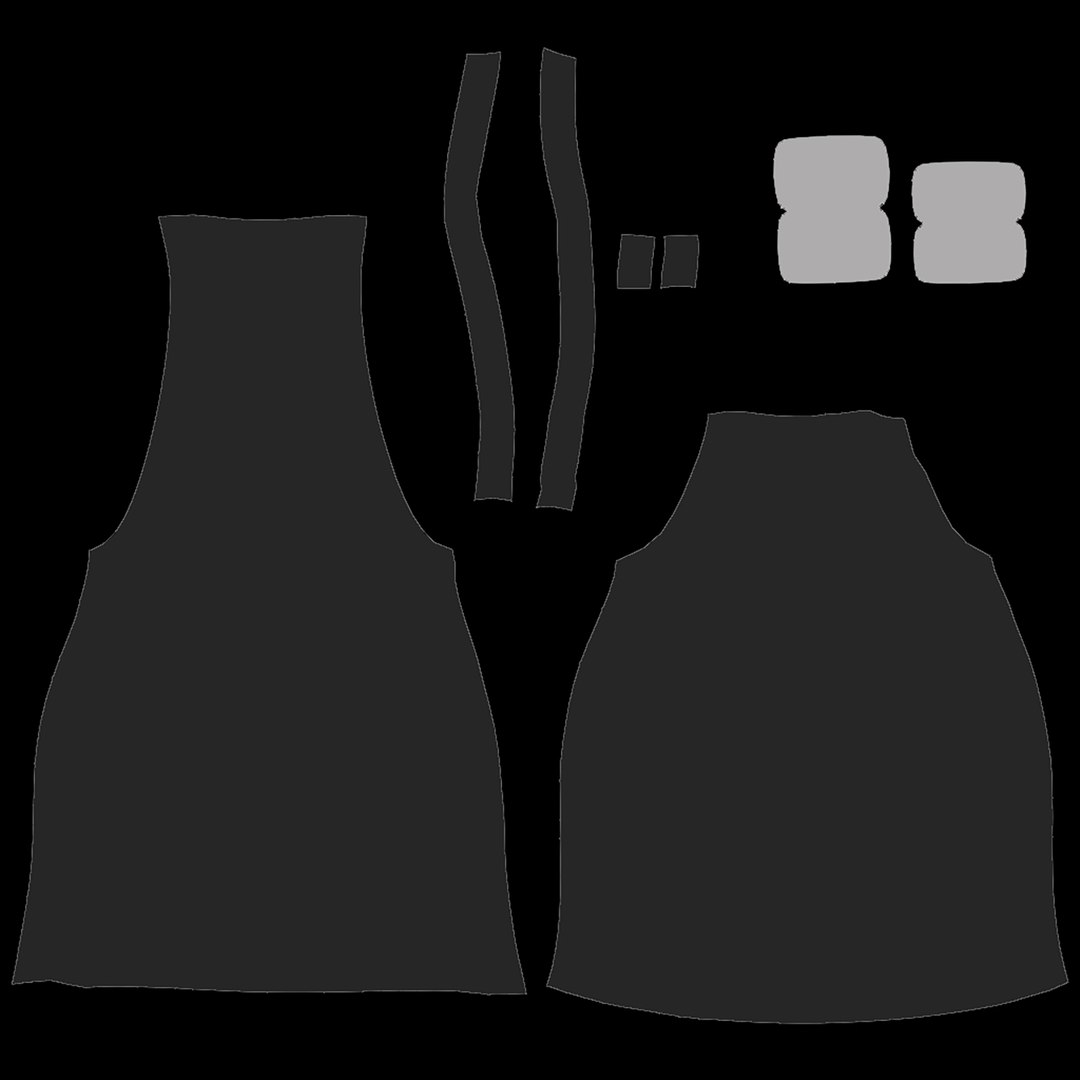 3D Dungaree Dress model - TurboSquid 1848830