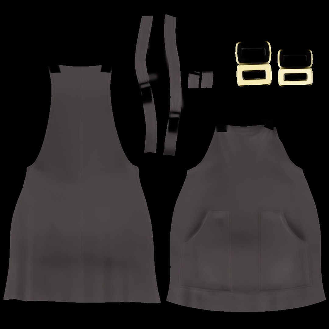 3D Dungaree Dress model - TurboSquid 1848830