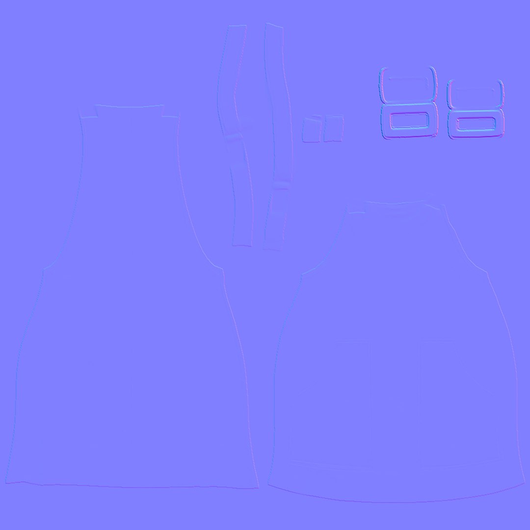 3D Dungaree Dress model - TurboSquid 1848830