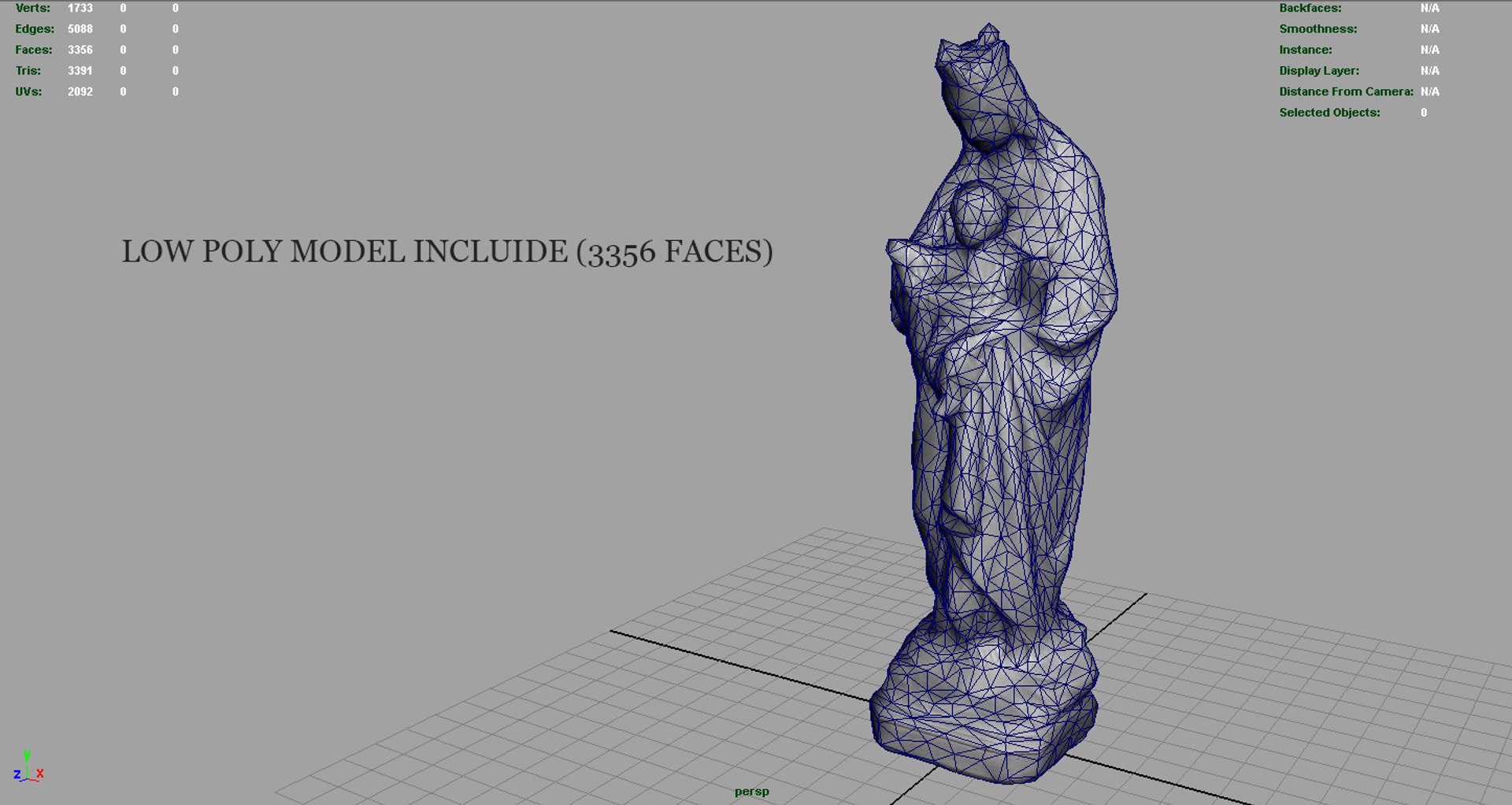3d Model Virgin Mary Baby Jesus