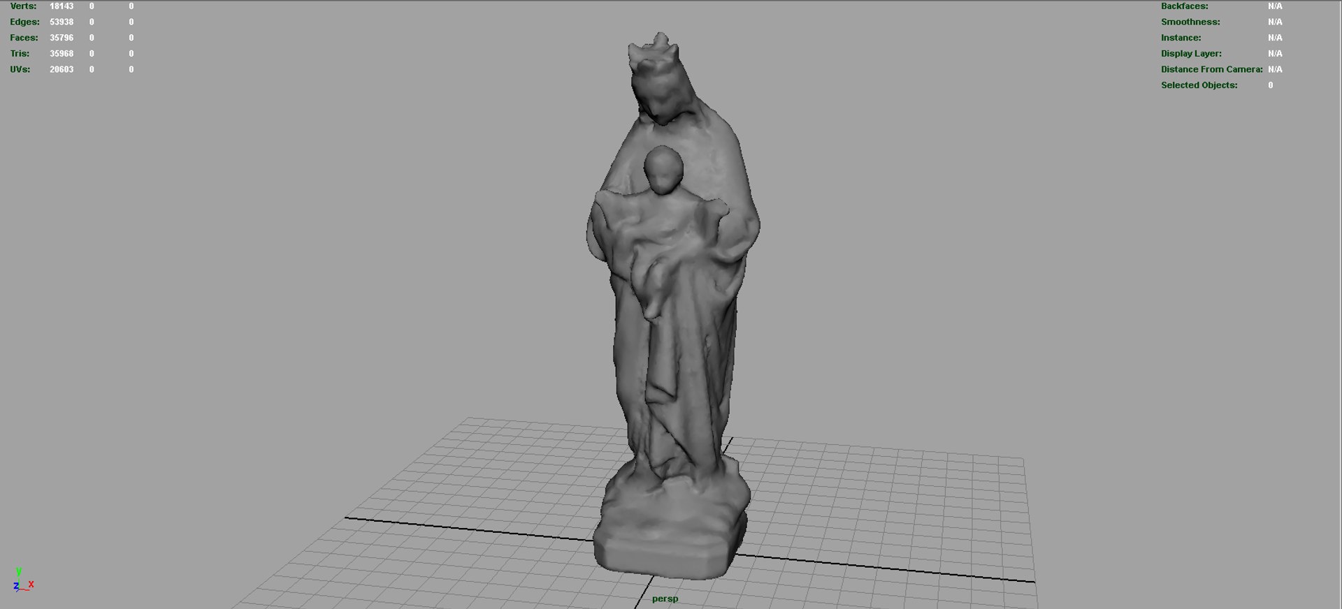 3d Model Virgin Mary Baby Jesus