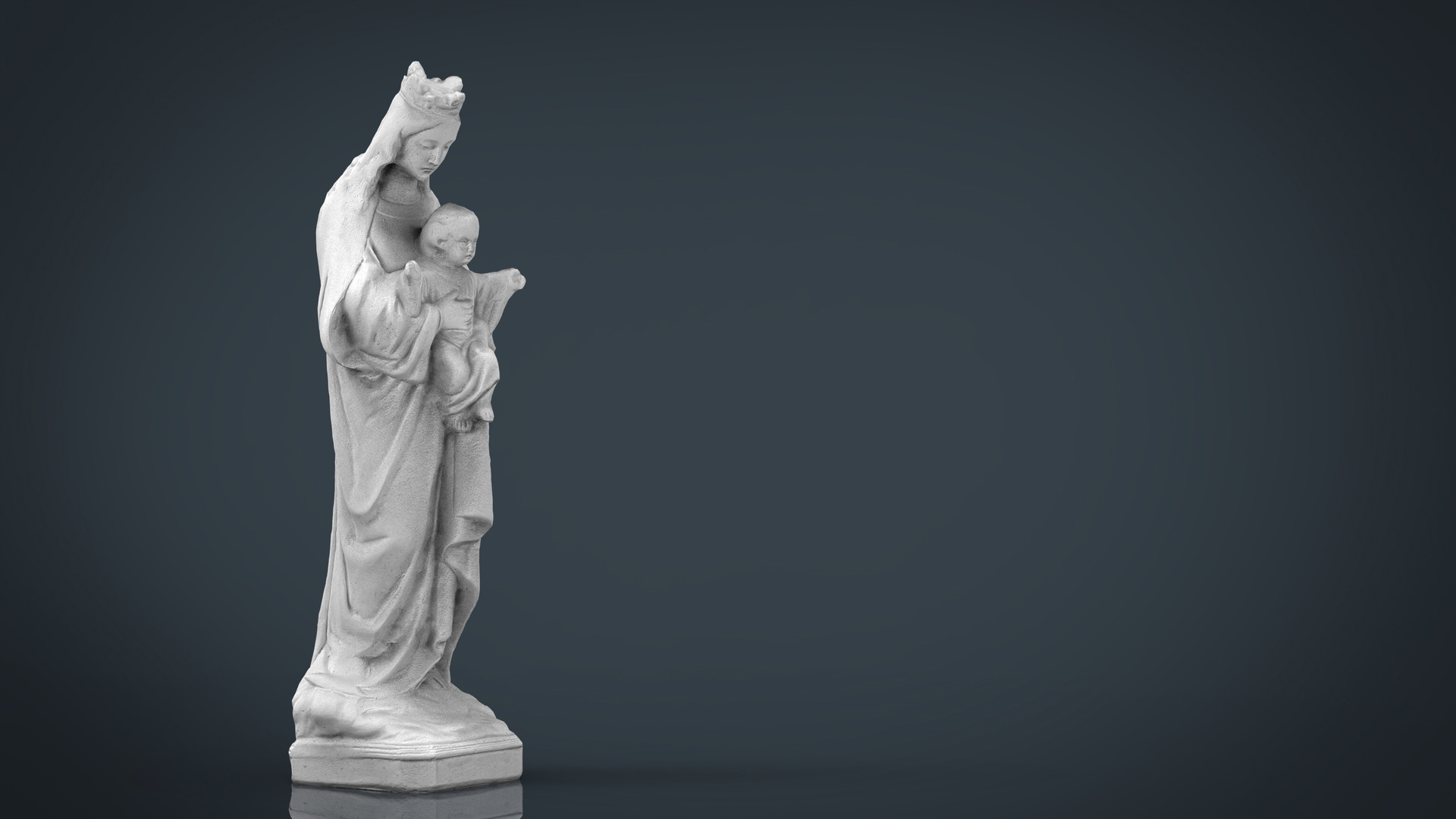 3d model virgin mary baby jesus