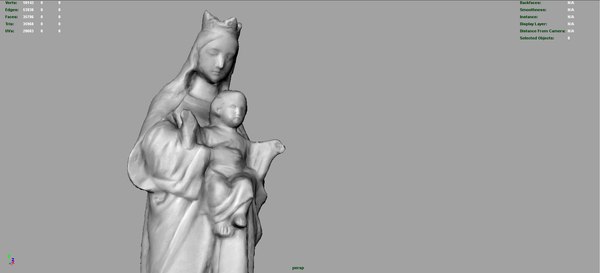 3d model virgin mary baby jesus