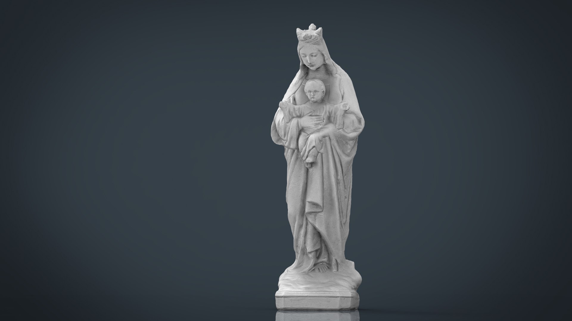 3d model virgin mary baby jesus