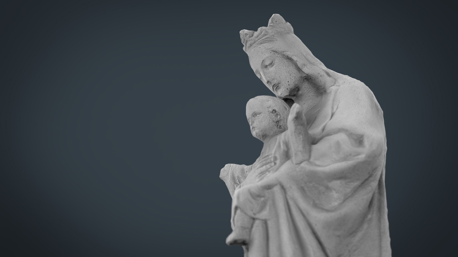 3d model virgin mary baby jesus