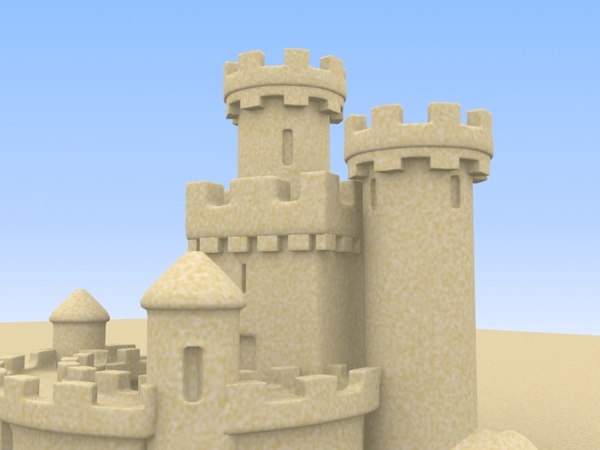 3d model sand castle