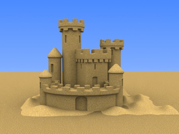 3d model sand castle