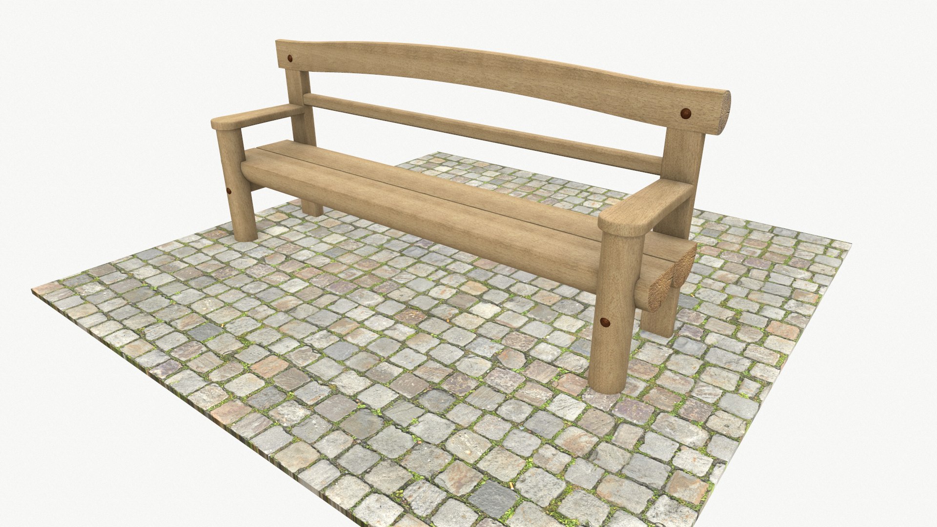 Bench Log 3D Model - TurboSquid 1428711