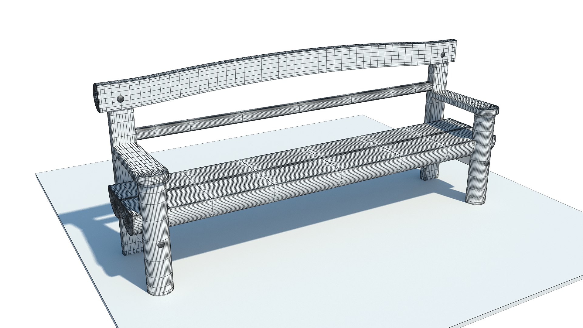 Bench Log 3D Model - TurboSquid 1428711