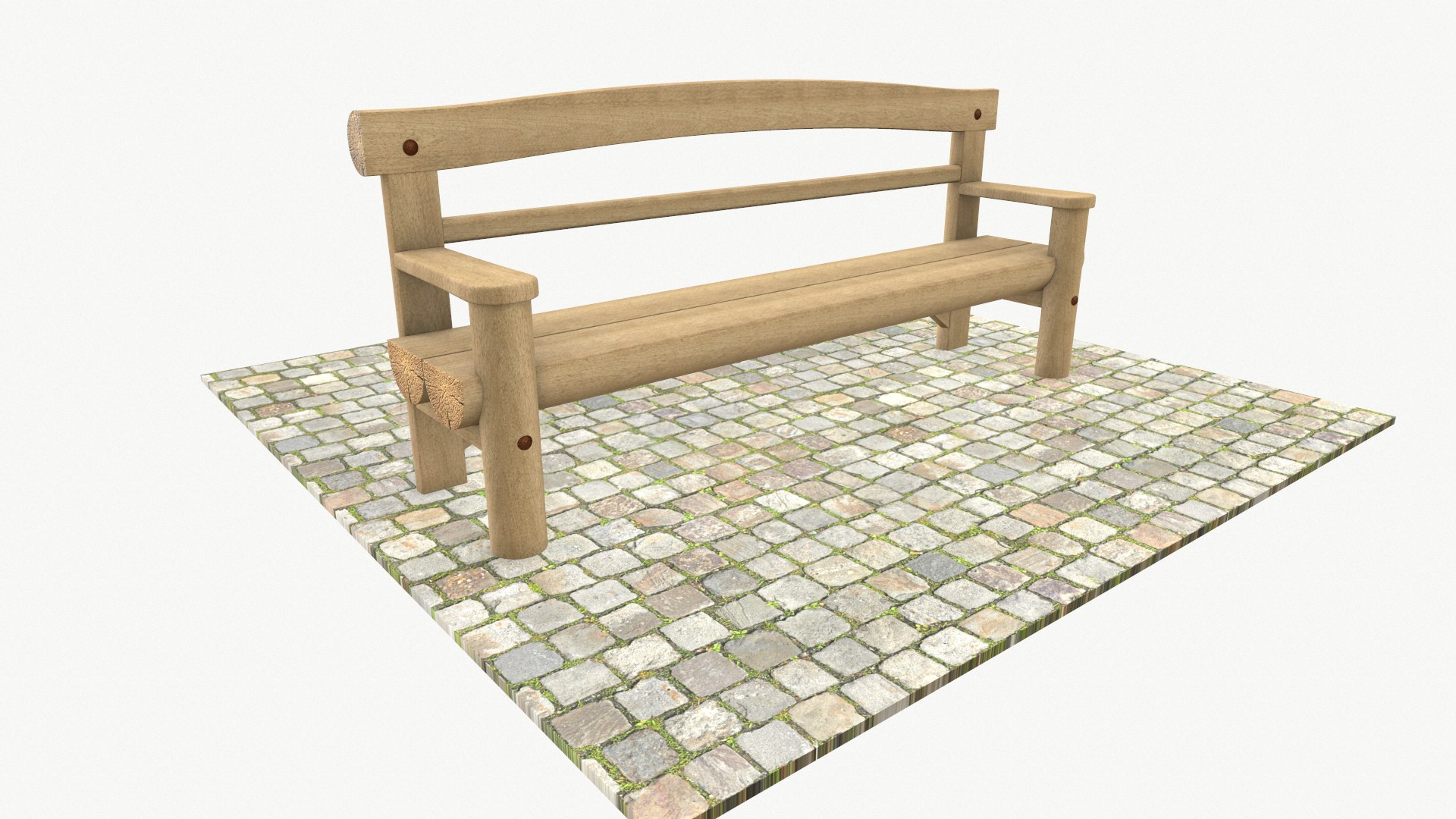 Bench Log 3D Model - TurboSquid 1428711