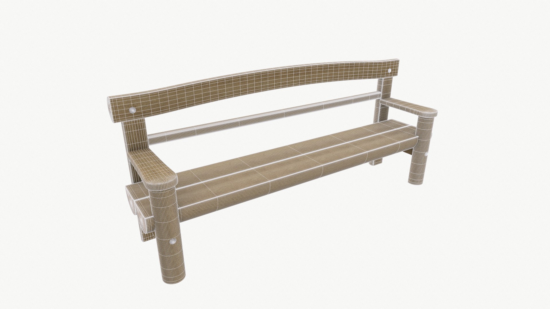 Bench Log 3D Model - TurboSquid 1428711