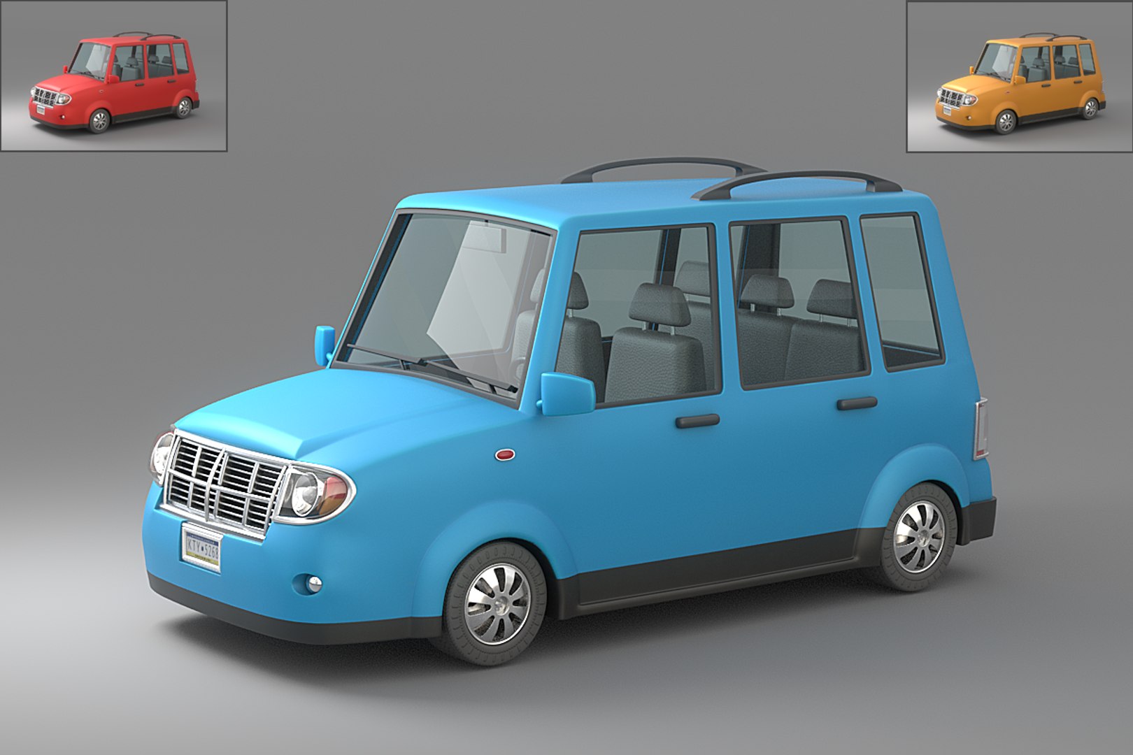 3D Cartoon Car Collection V1 Model - TurboSquid 1750598