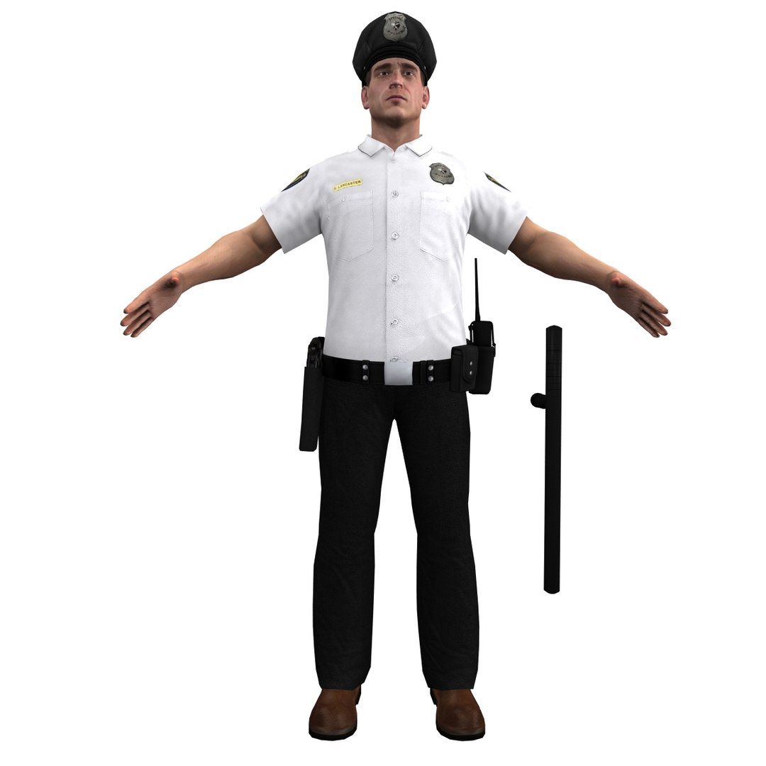Police Officer 3d Model