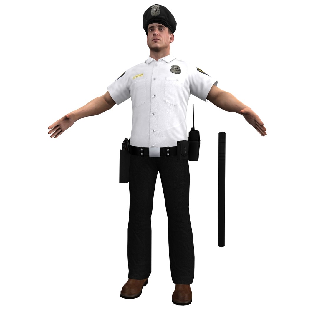 Police Officer 3d Model