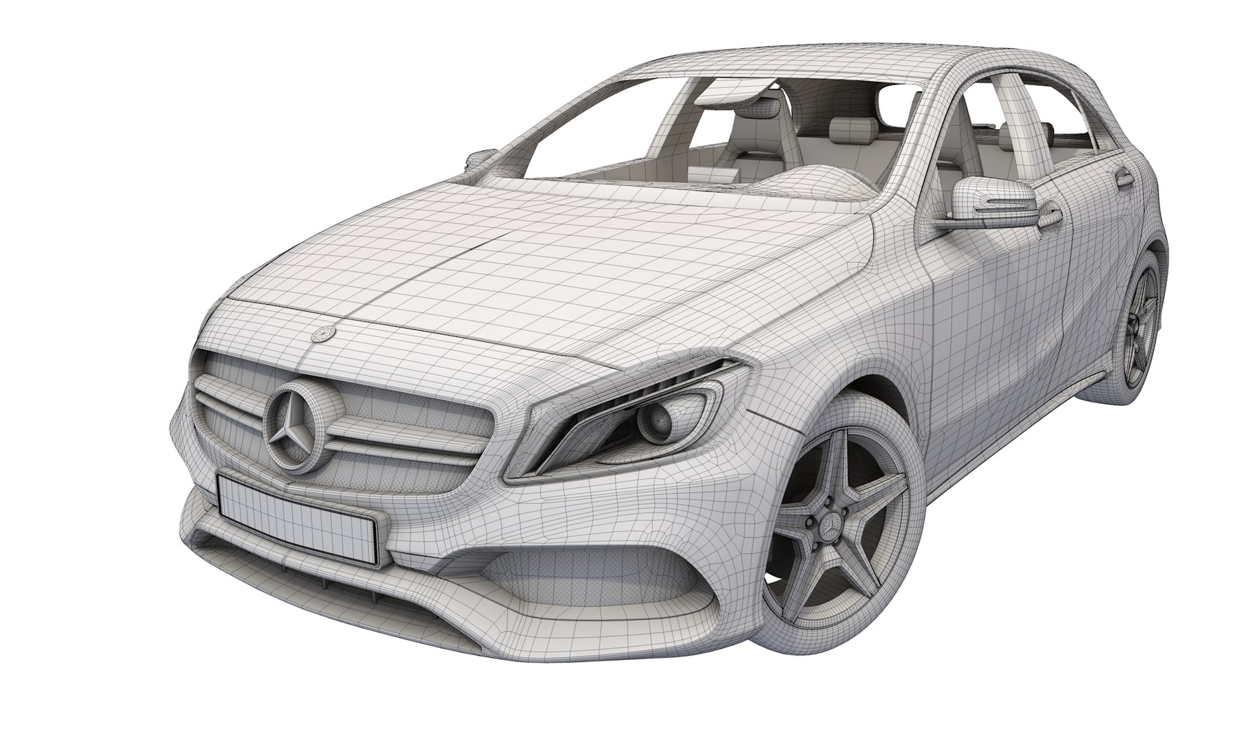 3D Mercedes-Benz A-Class model - TurboSquid 2142792