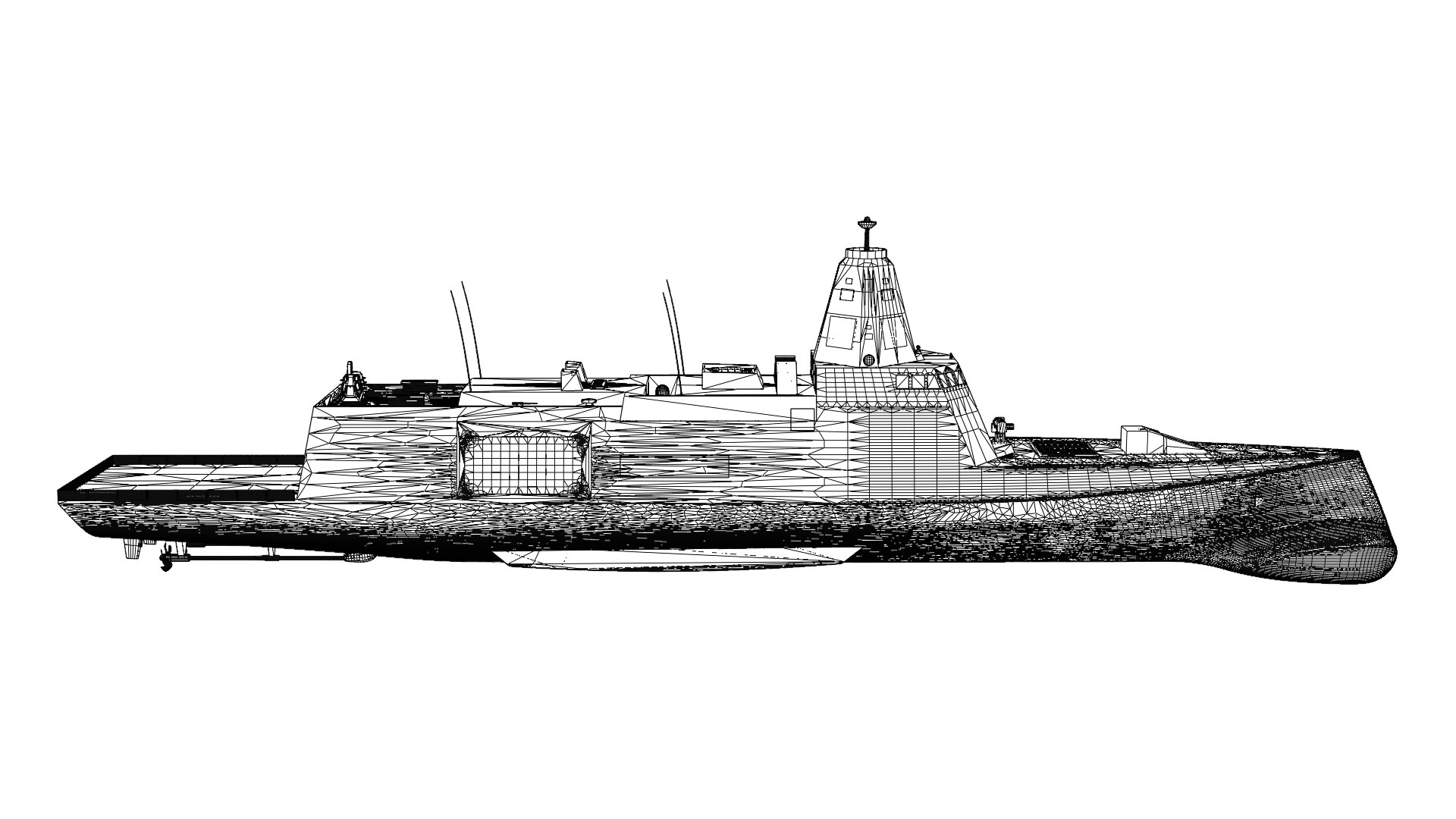 Destroyer KDDX-S 3D Model - TurboSquid 2222005