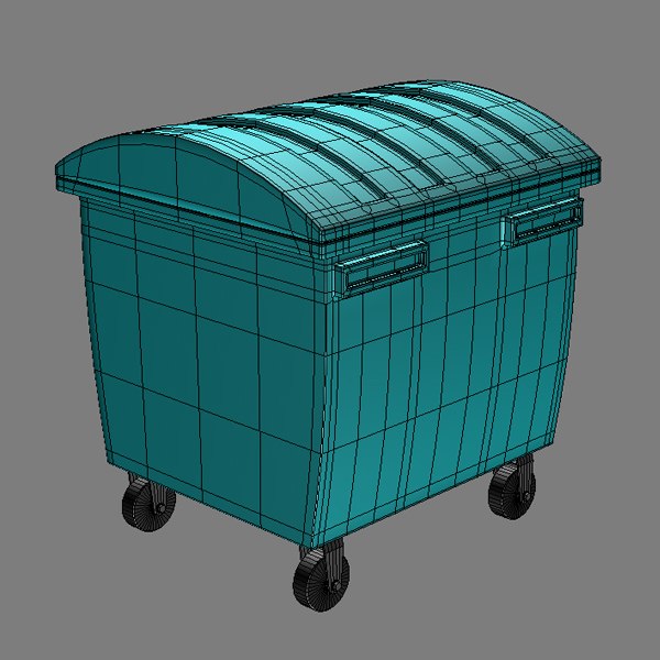 industrial waste bin 3d model
