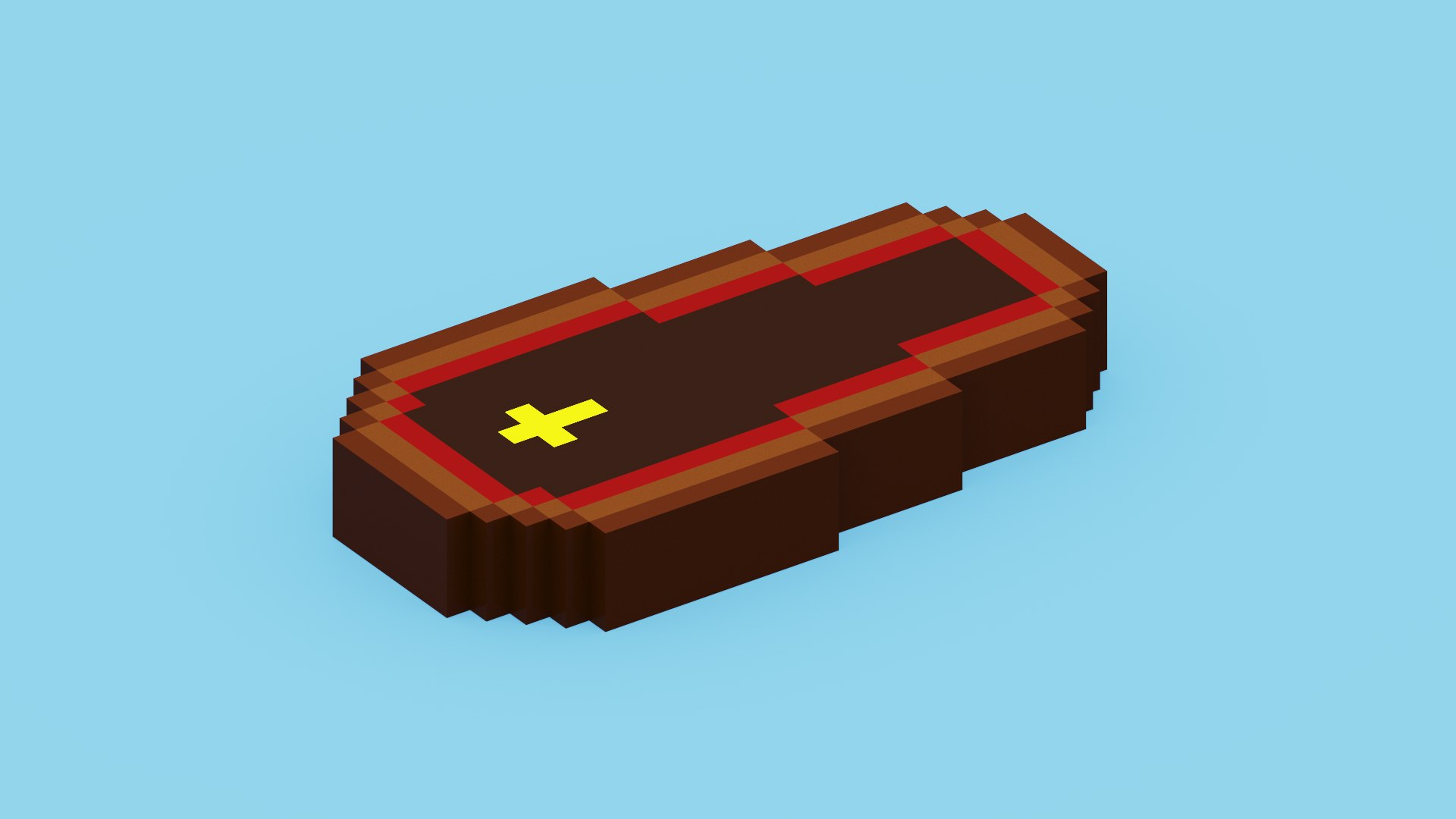Voxel Coffin 3D Model - TurboSquid 1972752