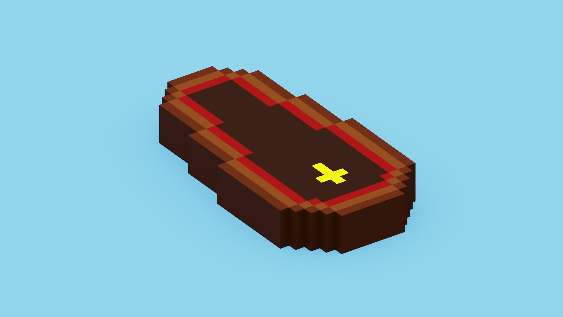 Voxel Coffin 3D Model - TurboSquid 1972752