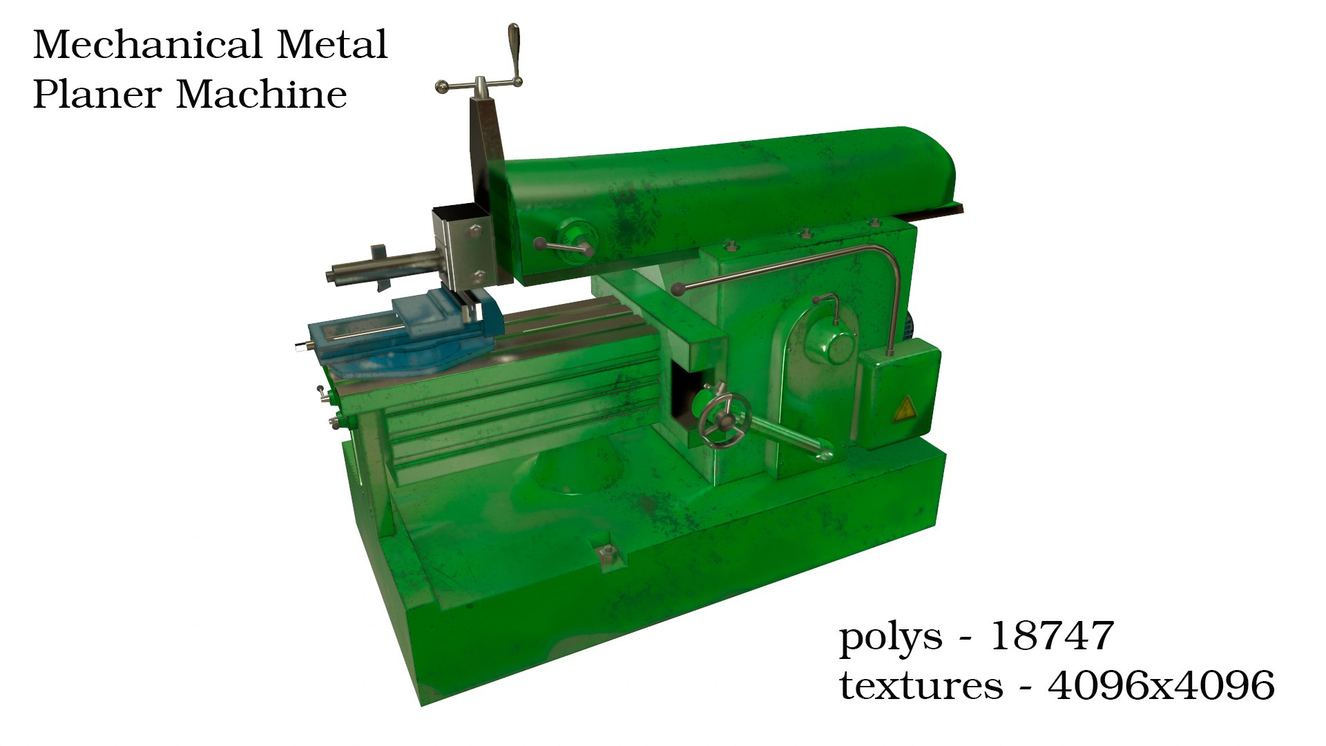 3D Model Metal Planer Machine - TurboSquid 1830001