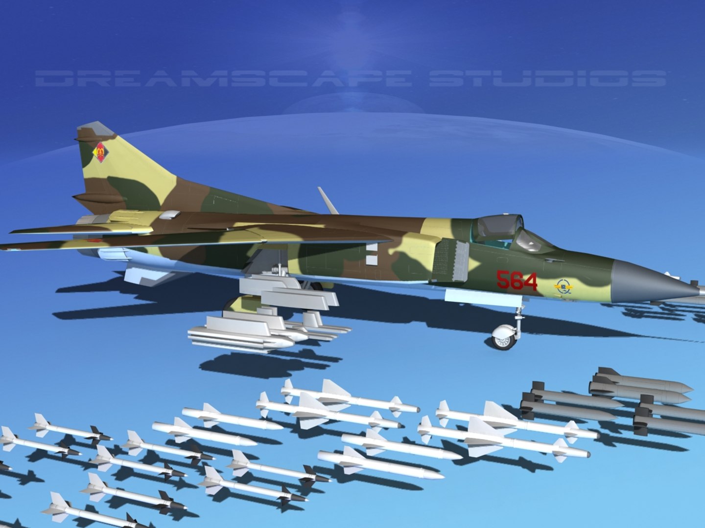 Mig-23 Flogger B Fighter 3d Model