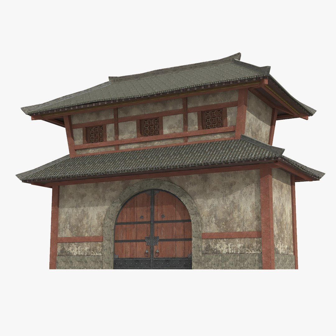 3D model Ancient Asian City Gate - TurboSquid 2003686