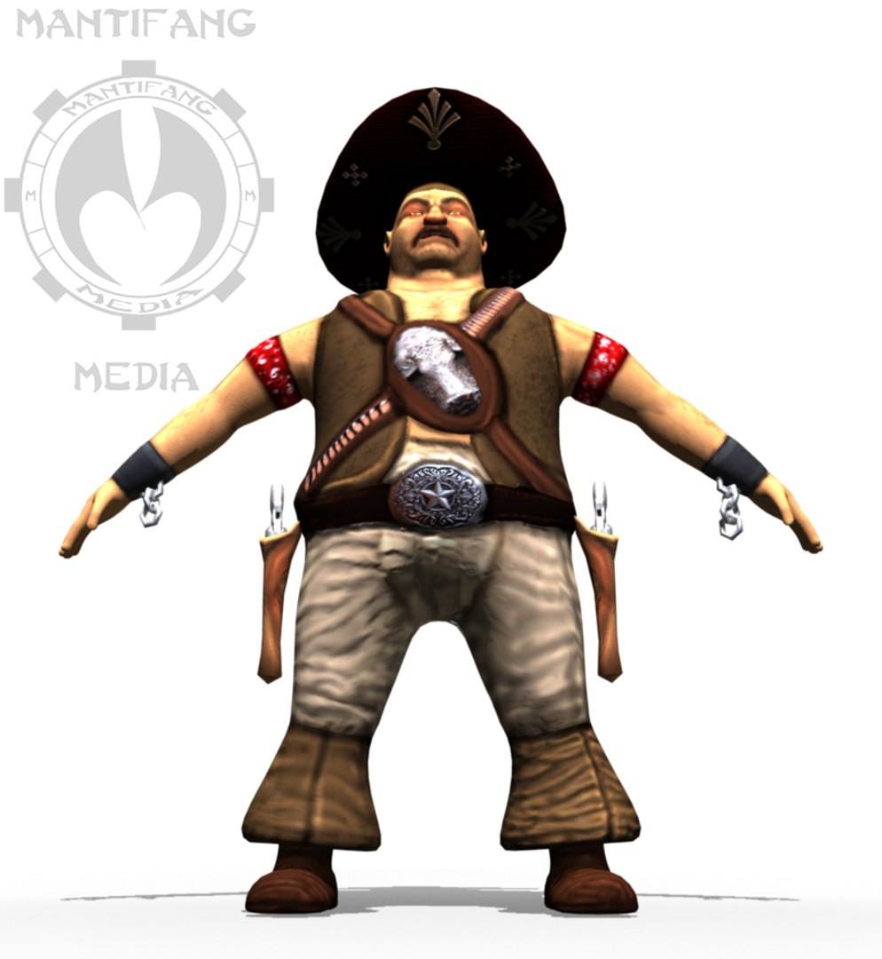 El Mexican Bandit 3d Obj