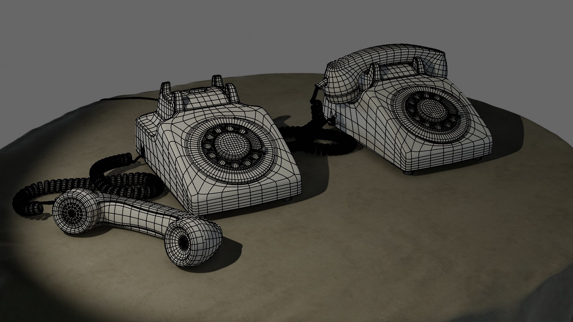 3D Old Rotary Phone Model - TurboSquid 1642615
