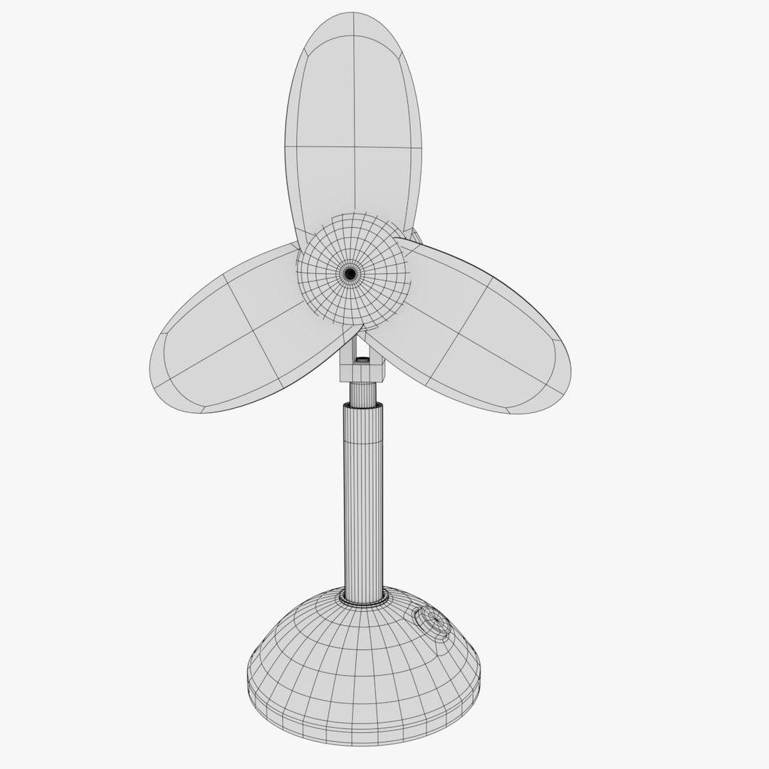 3d model of electric hand fan