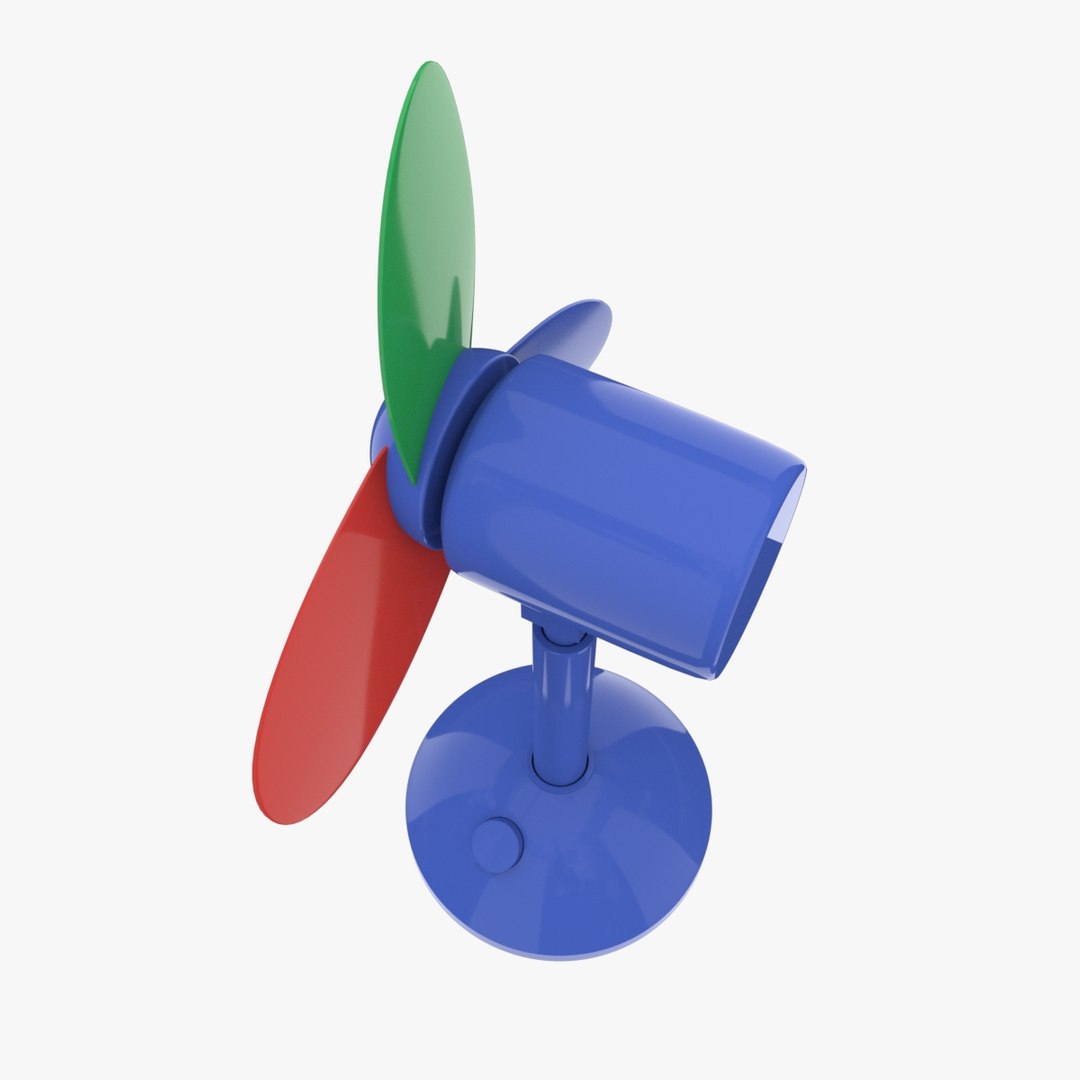 3d model of electric hand fan