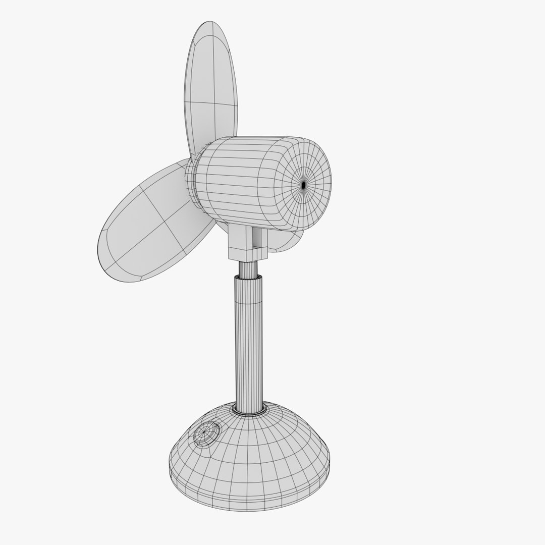 3d model of electric hand fan