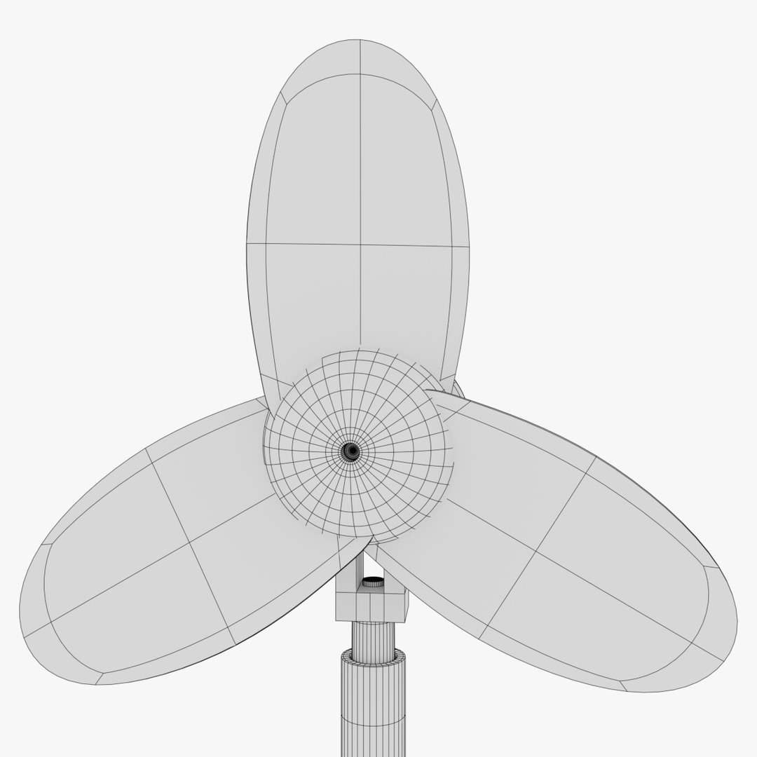 3d model of electric hand fan