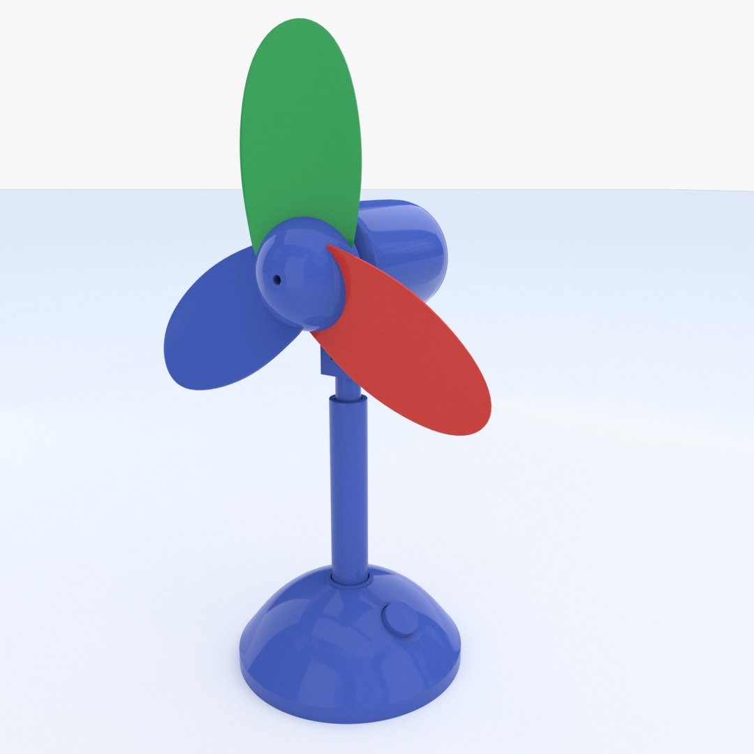 3d model of electric hand fan