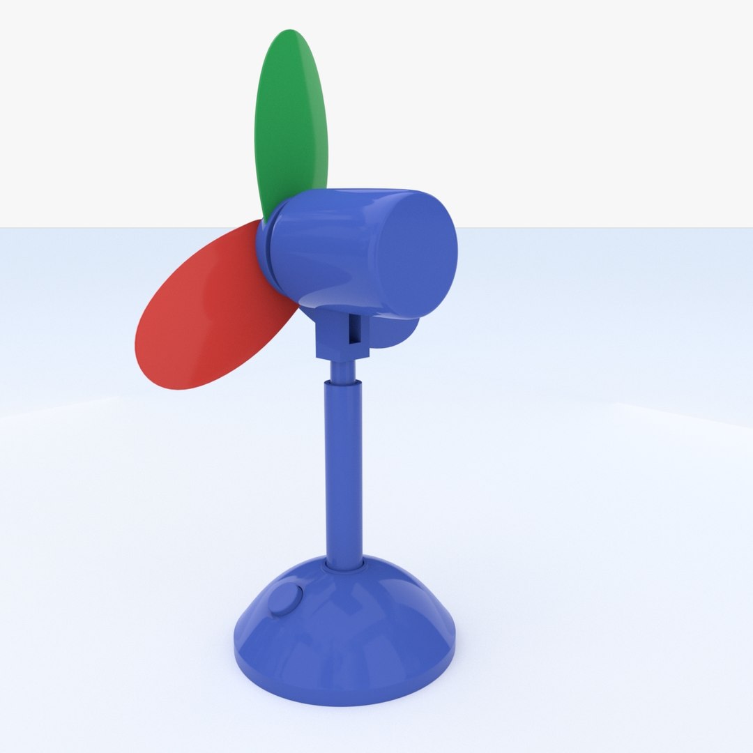 3d model of electric hand fan