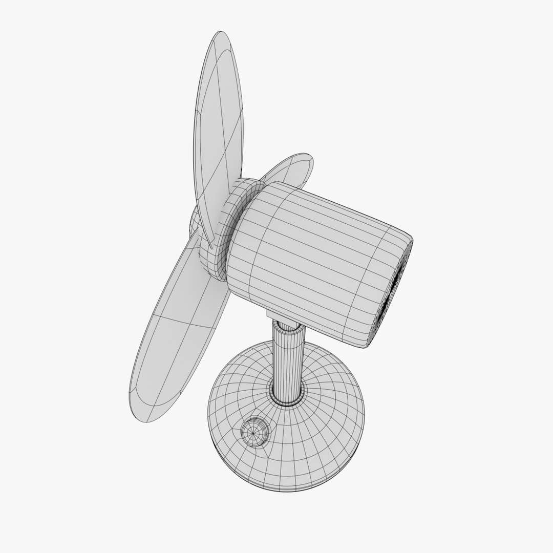 3d model of electric hand fan