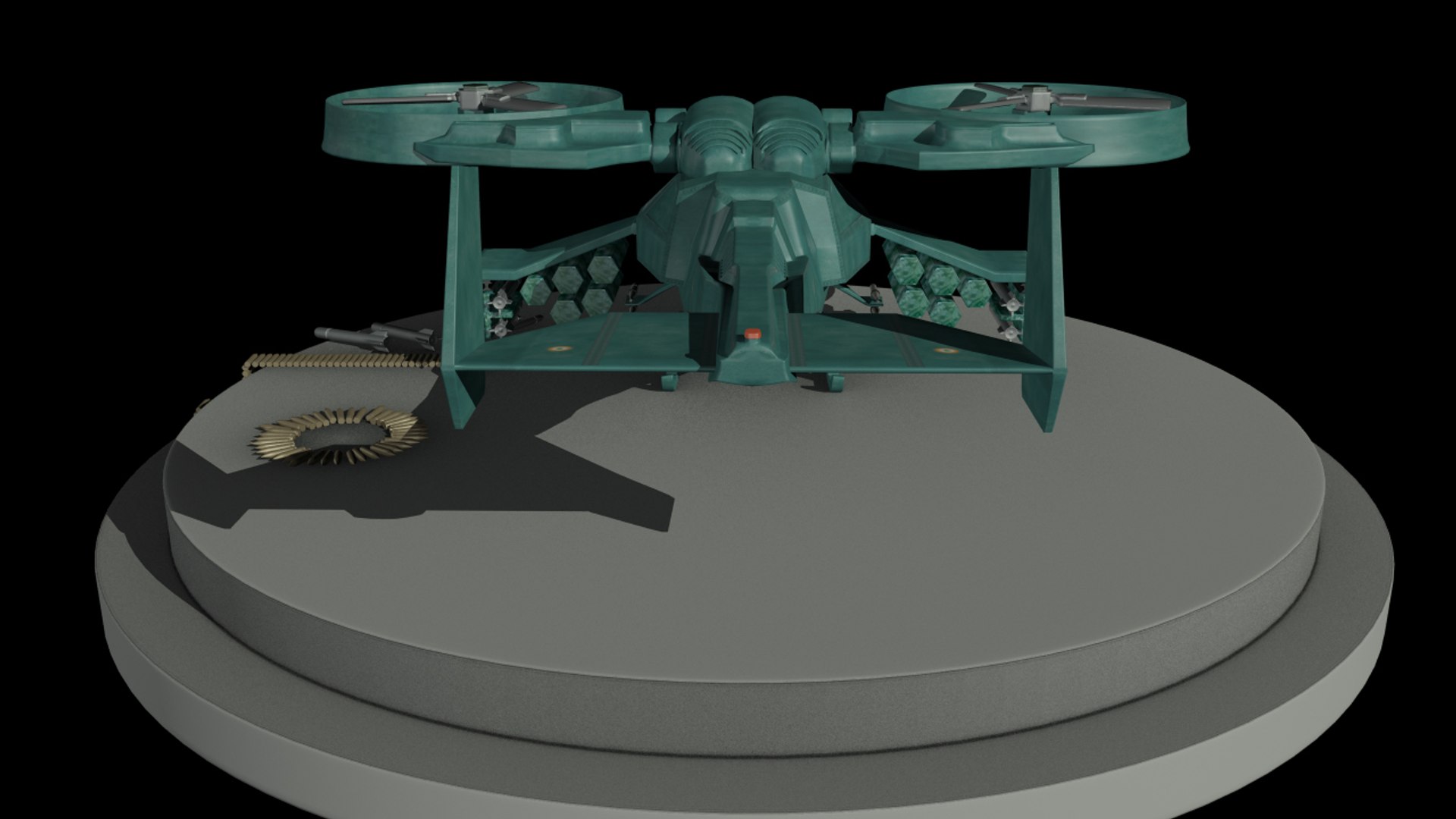 3d Fighter Gunship Avatar Helicopter Model
