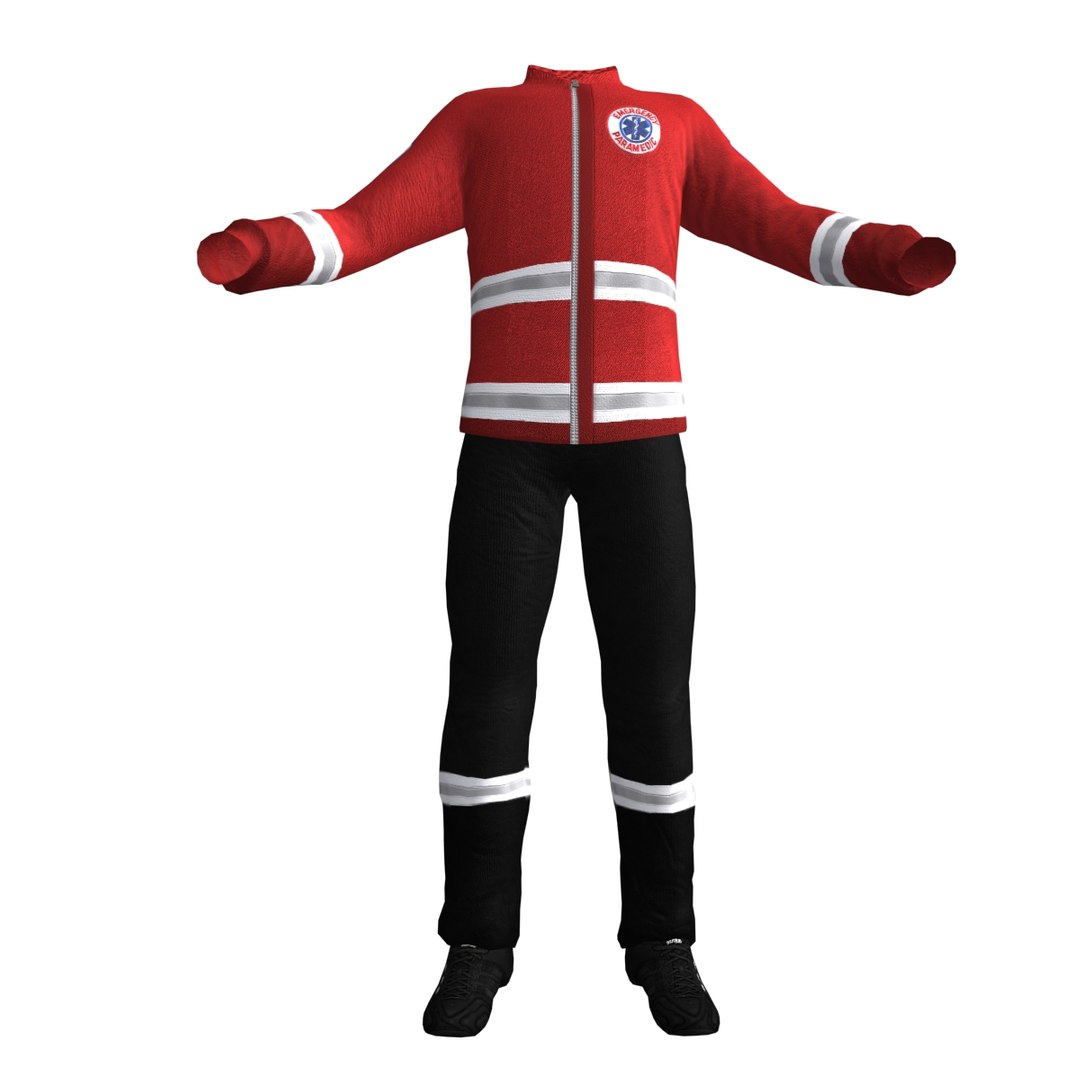 3d Paramedic Uniform Model