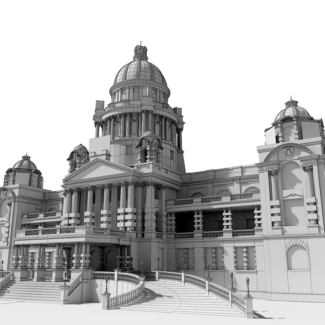 durban city hall 3d model