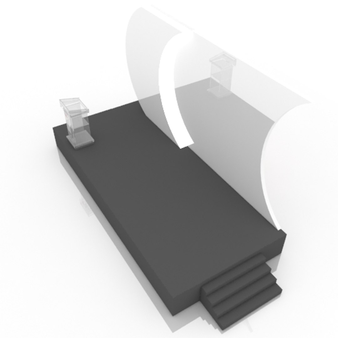 3D Stage Backdrop Rostrum Model - TurboSquid 1320585