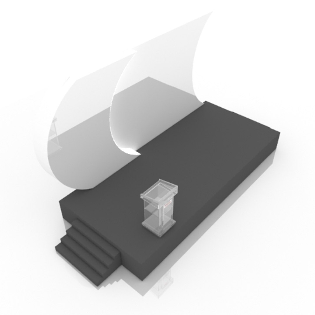 3D Stage Backdrop Rostrum Model - TurboSquid 1320585