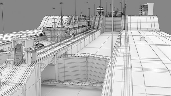 modelo 3d Esclusas de Miraflores - Canal de Panamá - TurboSquid 2348866
