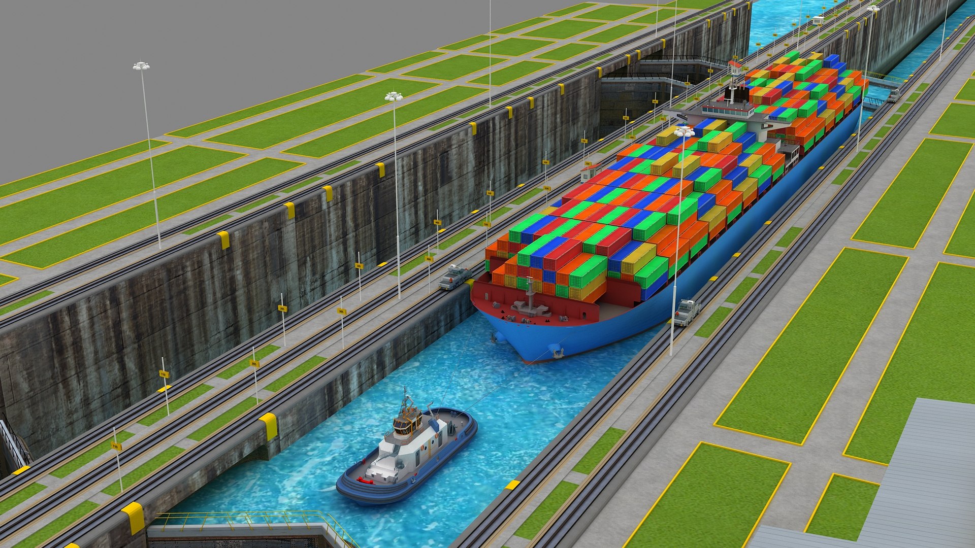 3D Miraflores Locks - Panama Canal Model - TurboSquid 2348866