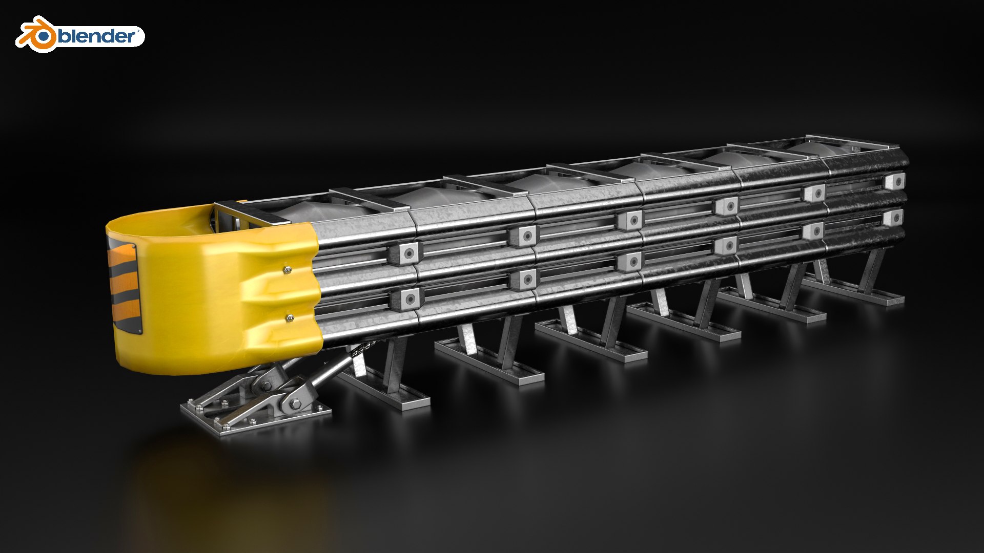 3D Model Crash Cushion - TurboSquid 1691419