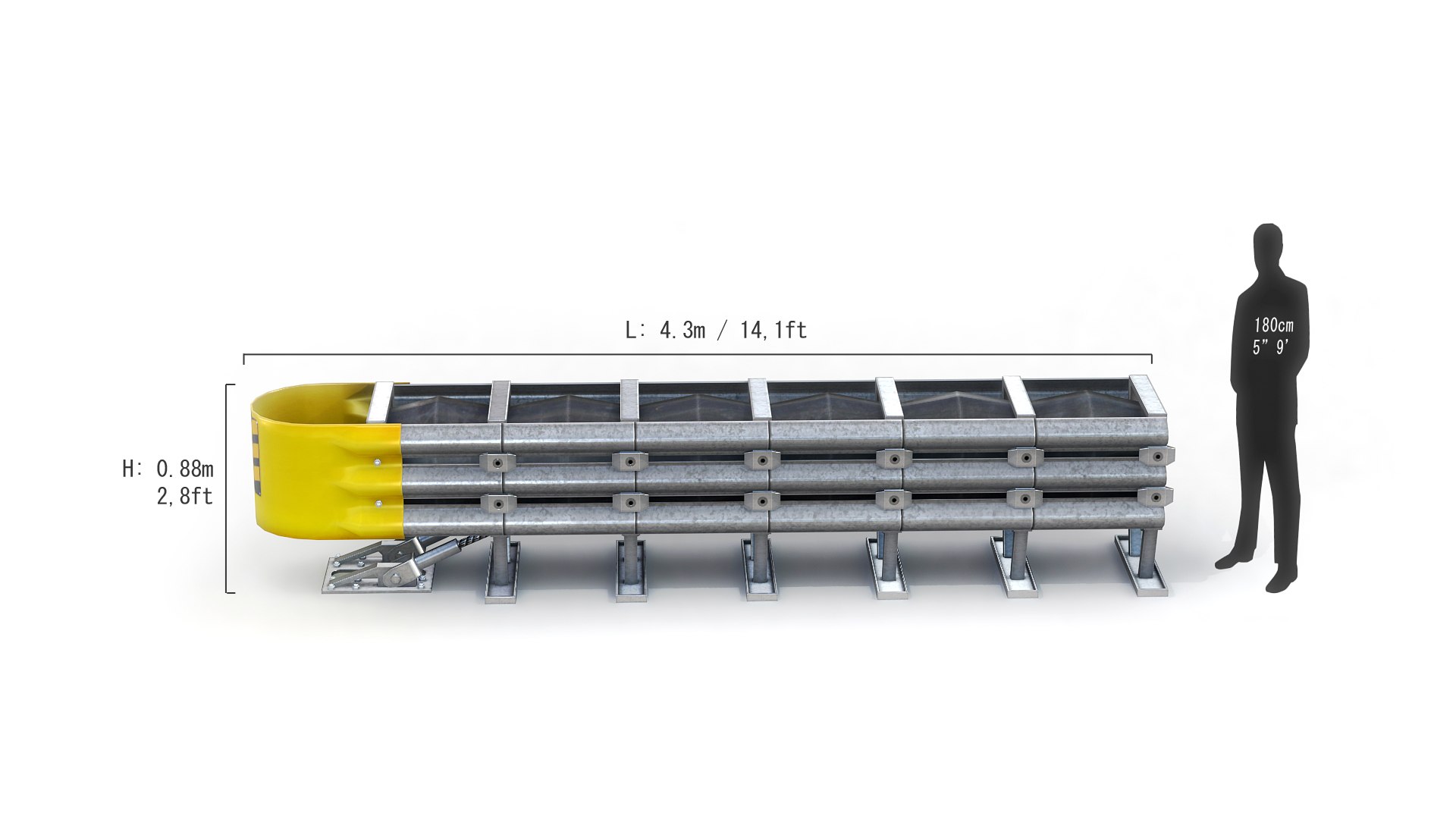 3D Model Crash Cushion - TurboSquid 1691419