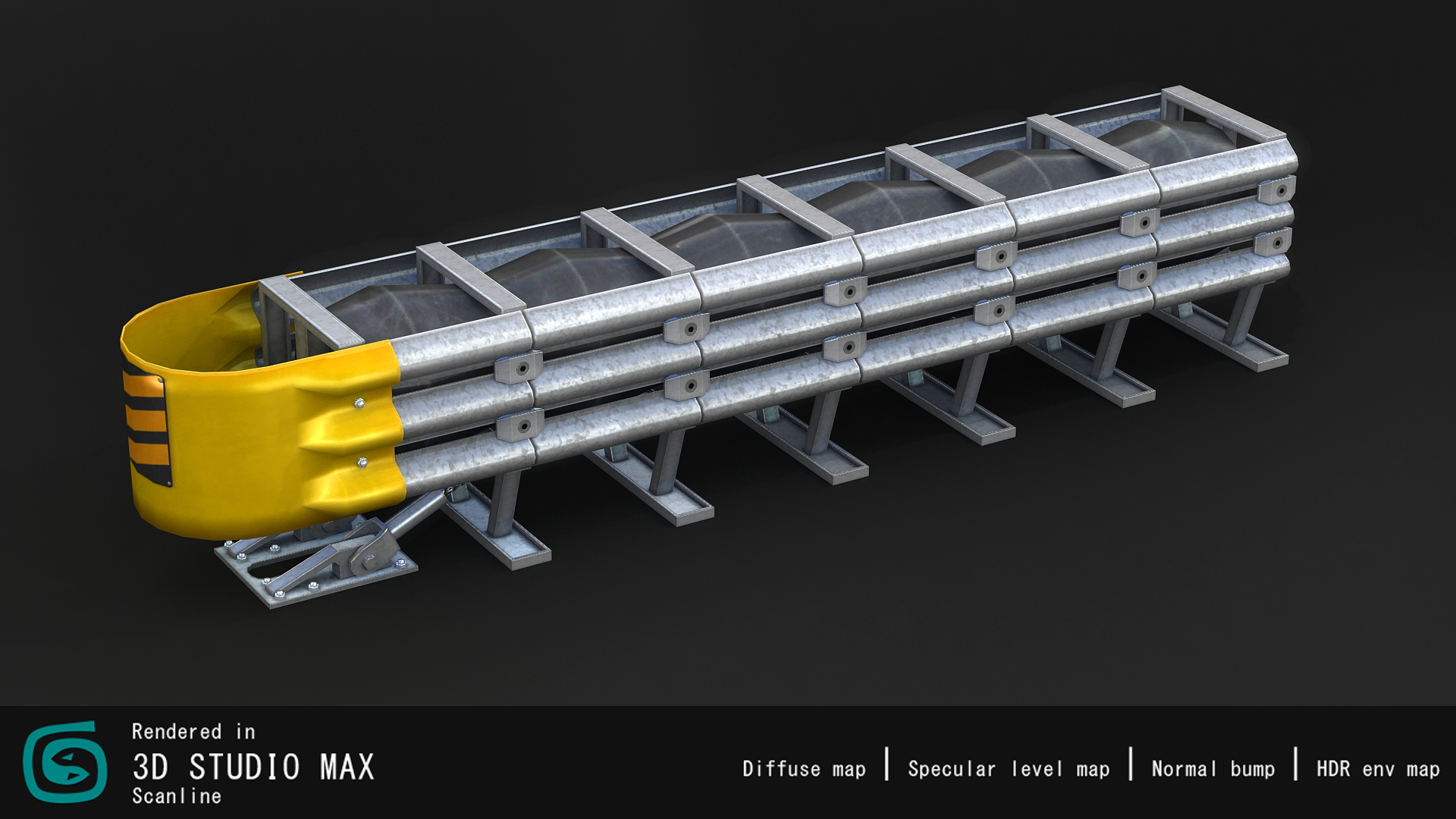 3D model crash cushion - TurboSquid 1691419